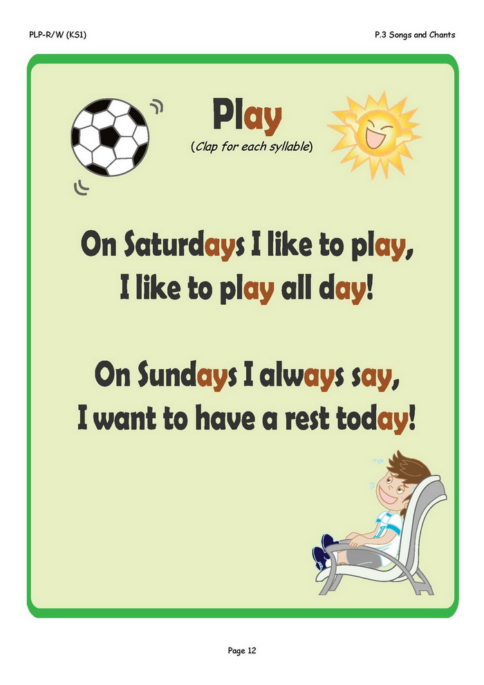 PLP-R/W P3 Songs and Chants